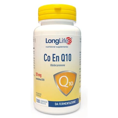 Longlife Coenzima Q10 Integratore 20 Mg 100 Compresse Para Farmacia