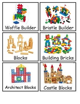 Blocks Center Labels By Preschool Basics TPT