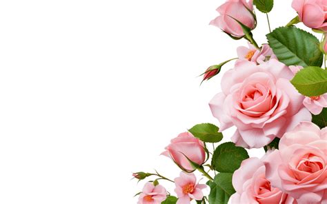 Pink Rose Border Pngs For Free Download