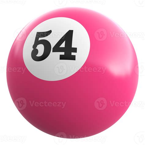 54 Number 3d Ball Pink 36304193 Png