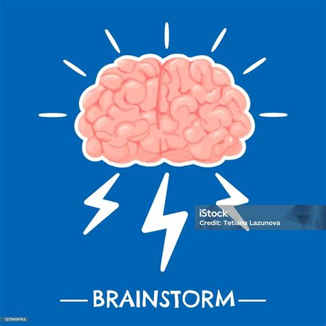 브레인스토밍 새로운 아이디어 두뇌 혁신 및 솔루션 파워 크리에이티브 마인드 학습 및 발명 과학 지식 플랫 벡터 개념 개념에 대한