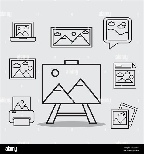 Bundle Of Ten Pictures With Differents Scenes Line Style Set Icons Stock Vector Image Art Alamy