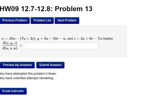 Solved Hw09 127 128 Problem 13 Previous Problem Problem