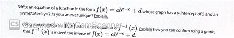 Solved A Write An Equation Of A Function In The Form F X Chegg