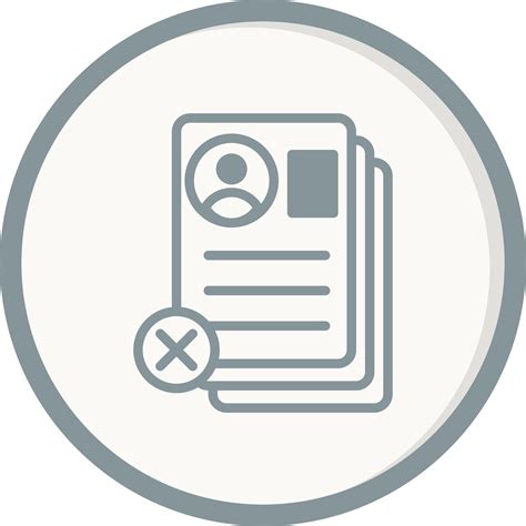 Cv Rejected Vector Icon 19813894 Vector Art At Vecteezy