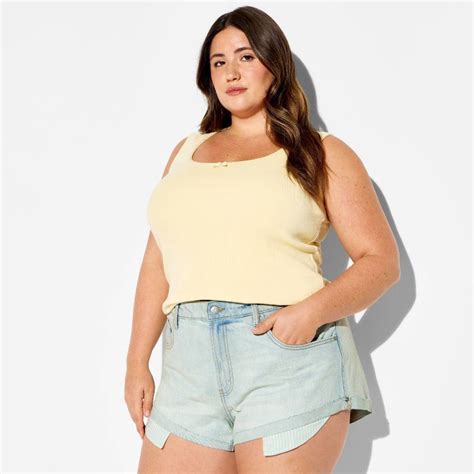 Womens Mid Rise Cheeky Denim Shorts Wild Fable™ Light Wash 17 1 Ct