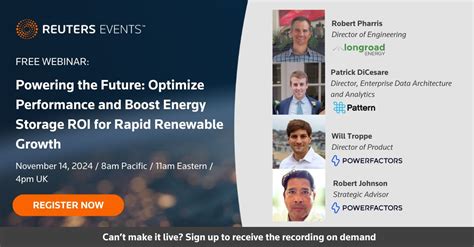 Reuters Events Energy Transition On Linkedin Renewableenergy Ai Energystorage