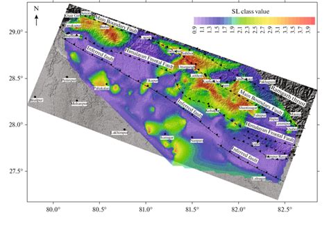 Contour Map Of Stream Length Sl Gradient Index Download Scientific Diagram