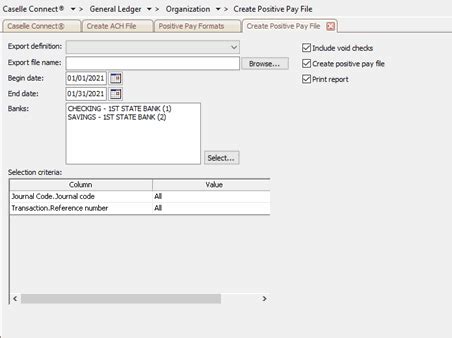 How Do I Create A Positive Pay File