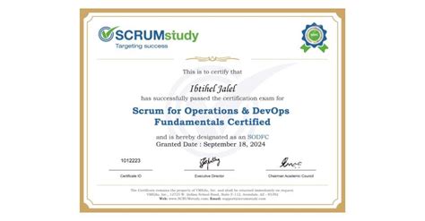 Ibtihel Jalel On Linkedin I Passed The Scrum For Operations And Devops Fundamentals Certified