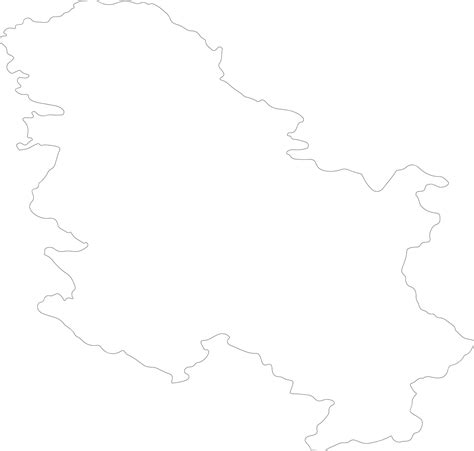 세르비아 공화국 개요 지도 프리미엄 벡터