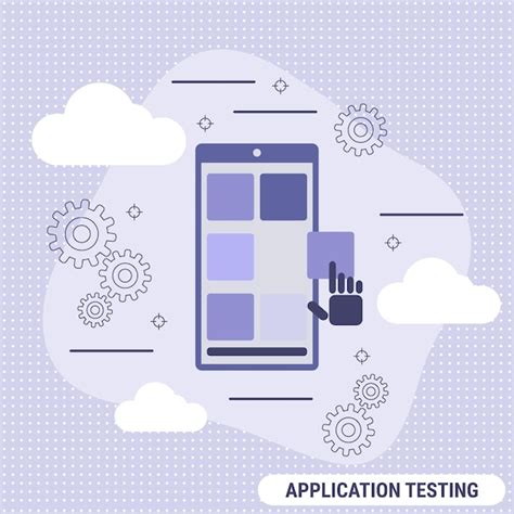 Premium Vector Application Testing Flat Design Style Vector Concept