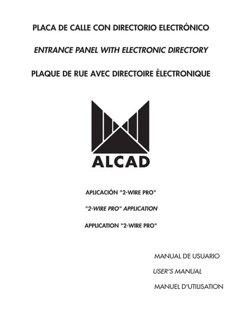 Alcad Intercom User Manual Pdf Archivo De Computadora Ventana