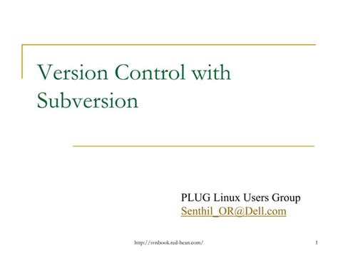 Version Control With Subversion Ppt