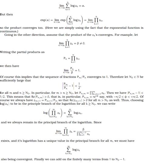 Complex Analysis Infinite Products Physics Reference