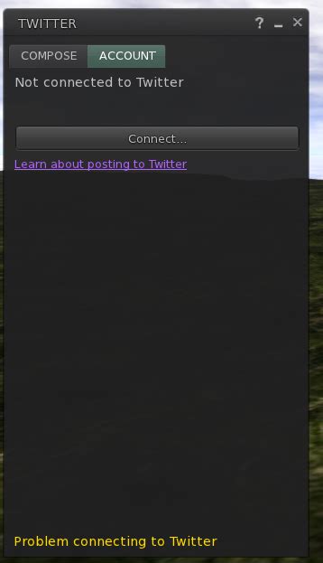 Bug 225015 Snapshot Problem Connecting To Twitter Error · Issue 3919 · Secondlifejira