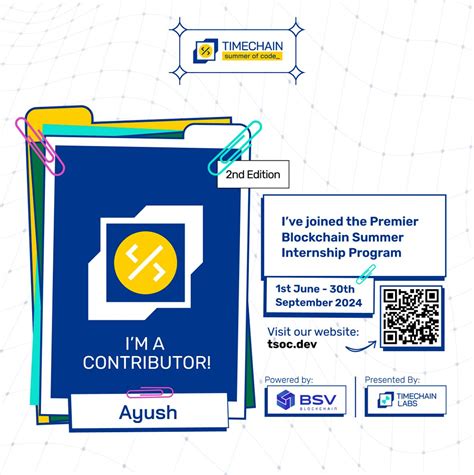 Ayush Ratan On Linkedin Timechainsummerofcode Blockchain Bsvassociation Timechainlabs