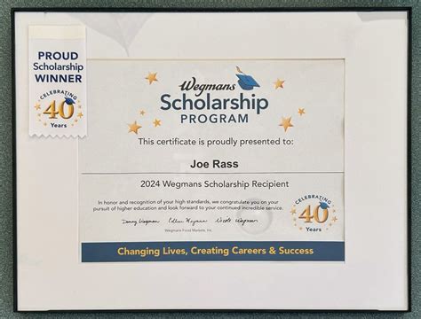 Joseph Rass On Linkedin Wegmansscholarship 2024recipient Opportunitiesahead 16 Comments