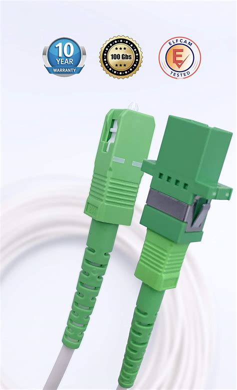 Elfcam Fiber Optic Cable Singlemode Sc Apc To Sc Apc Delivery With The Coupler For Extending