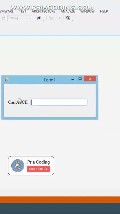Cara Mencari Kode Ascii Pada Vbnet Vbnet Tutorial Shorts Vbnet