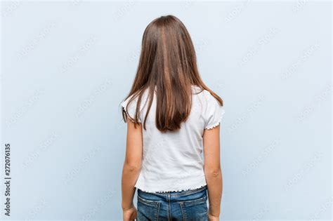 ภาพถ่าย Stock Cute Girl From Behind Looking Back Adobe Stock