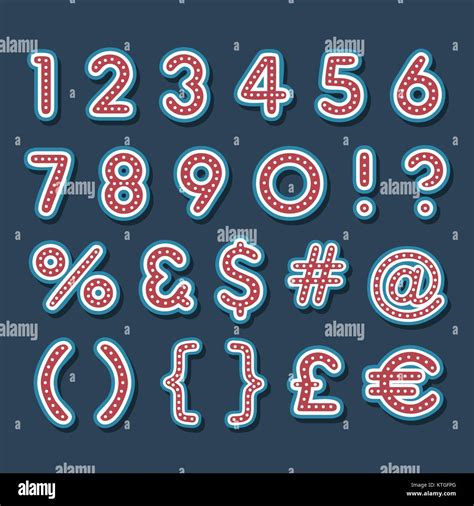 Number Letters And Notatins With White Bulb Decoration Stock Vector Image And Art Alamy