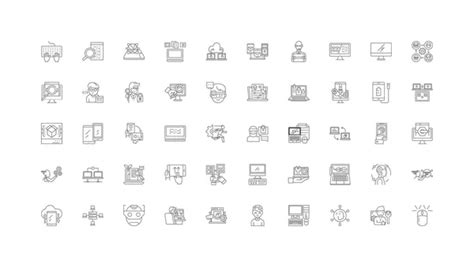 Project Ideas Linear Icons Line Signs Set Vector Set Stock Vector By