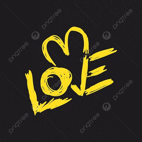 Heart Love Typography Vector Design Images Love Doodle Typography With