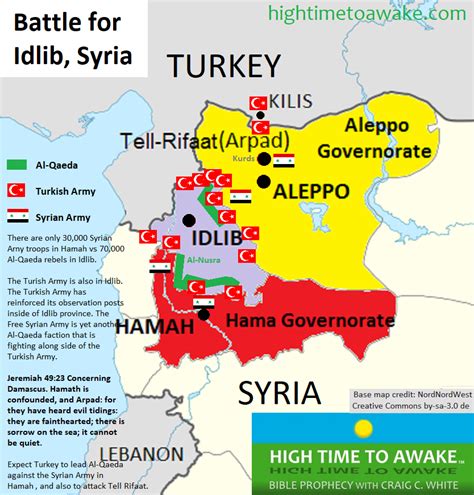 Battle For Idlib Syria Map High Time To Awake
