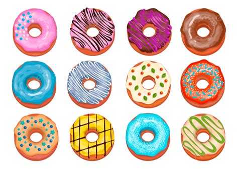 Assorted Donuts Collection Donut Doughnut Sugar Donuts Confectionery Png And Vector With Assorted Donuts Collection Donut Doughnut Sugar Donuts Confectionery Png And Vector With