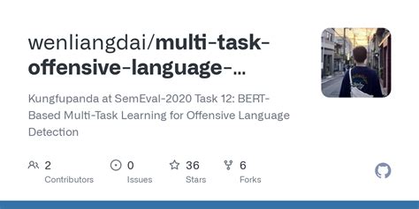 Github Wenliangdaimulti Task Offensive Language Detection Kungfupanda At Semeval 2020 Task