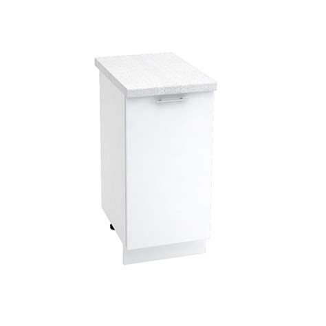 Шкаф нижний с 1 створкой Кухня Валерия 400 мм Белый Белый глянец купить в Пензе в интернет