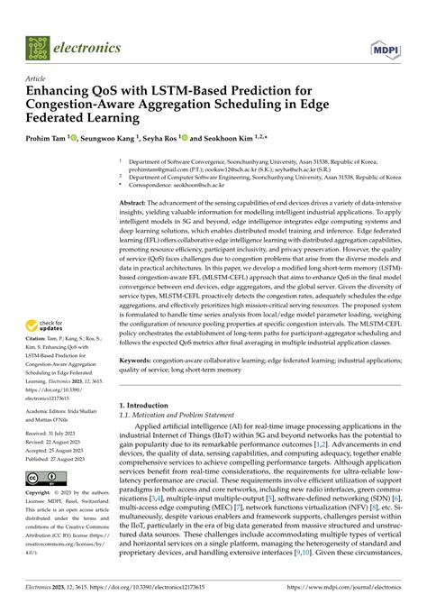 Pdf Enhancing Qos With Lstm Based Prediction For Congestion Aware Aggregation Scheduling In