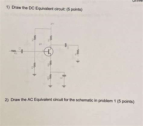 Solved Draw The DC Equivalent Circuit Points Draw Chegg