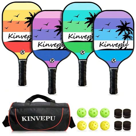 Graphite Pickleball Paddles Set Premium Rackets Fiber Face And Polymer