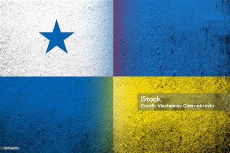 우크라이나의 국기와 파나마 국기의 공화국 그런 지 배경 0명에 대한 스톡 벡터 아트 및 기타 이미지 0명 Verkhovna