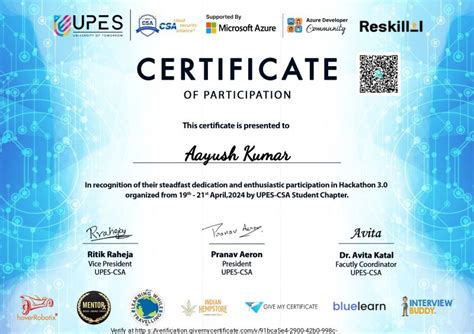 aayush kumar on linkedin hackathon upescsa innovation