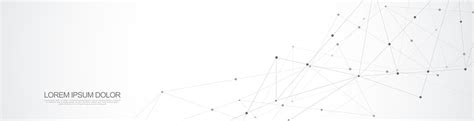 추상적 기하학적 배경과 점과 선을 연결하는 웹 사이트 헤더 또는 배너 디자인 글로벌 네트워크 연결 텍스트에 대한 주부 배경과 공간을 가진 디지털 기술 0명에 대한 스톡 벡터