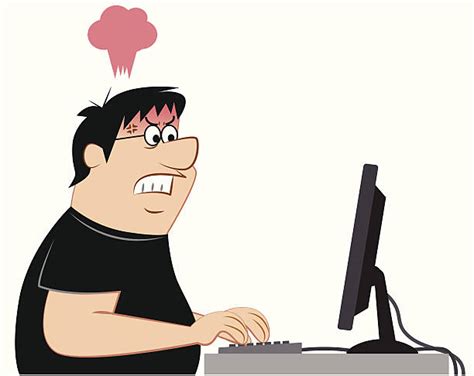 460 Angry Typing Stock Illustrations Royalty Free Vector Graphics