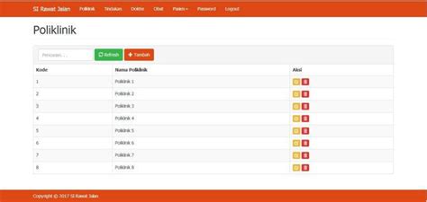 souce code sistem informasi rawat jalan php