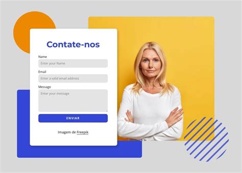 Formulário De Contato Com Formas Coloridas Modelo Html Por Nicepage
