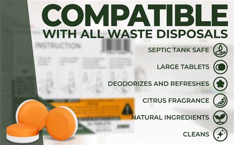 Amazon Com Garbage Disposal Cleaner And Deodorizer Tablets 24 Pack Cleaning Garbage Disposal