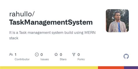 GitHub Rahullo TaskManagementSystem It Is A Task Management System Build Using MERN Stack