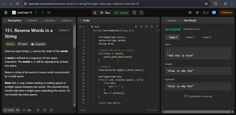 Pratham Singh Chouhan On Linkedin 🌟 Day 5 Leetcode75 675 Reverse