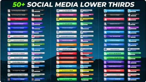 50 3d Animated Social Media Lowerthird Etsy