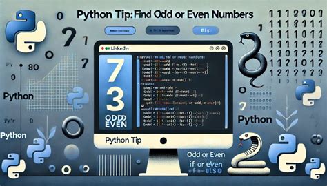 sachin s s on linkedin 💡 python tip check odd or even numbers quickly determine if a number is…