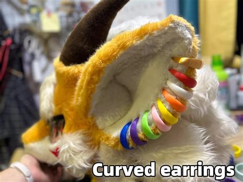 1 Piece Fursuit Earrings Nose Rings For Fursuit Fursona Furry Cosplay