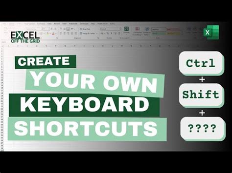 Create Your Own Keyboard Shortcuts In Excel Ways