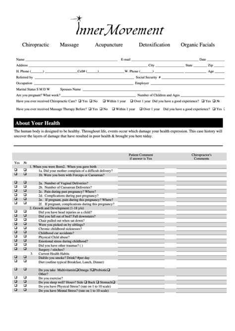Top Chiropractic Exam Forms And Templates Free To Download In Pdf Format