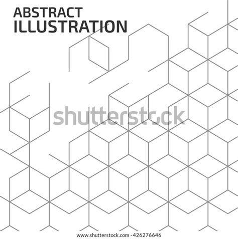 Vector Abstract Background Cube Cell Modern Stock Vector Royalty Free